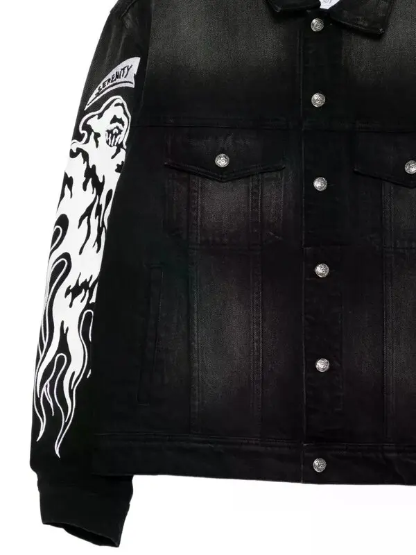 WARREN LOTAS Graphic Print Denim Jacket