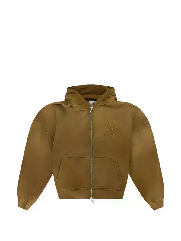 Rhude Embroidered Logo Zip-up Hoodie