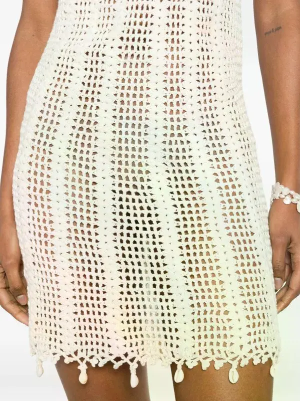 TERRY PUESTO Crochet Knit Mini Dress
