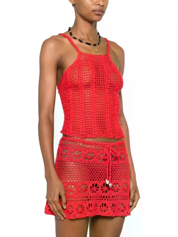 TERRY PUESTO Crochet Knit Top