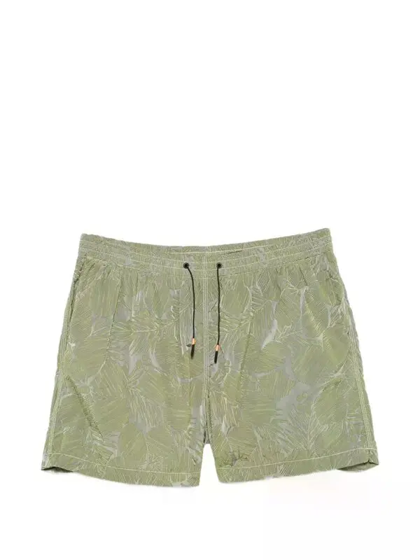 RRD Leaf-print Drawstring Shorts - Green