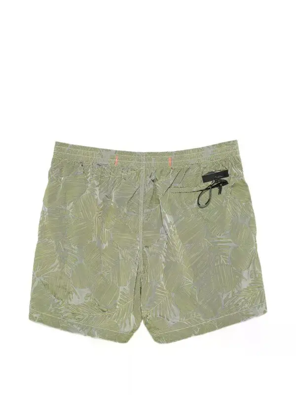 RRD Leaf-print Drawstring Shorts - Green