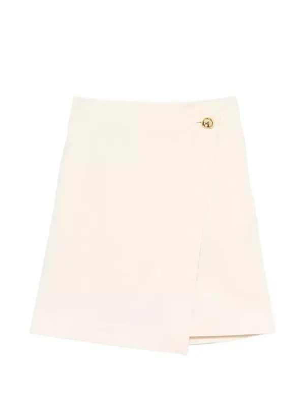 JOSEPH Button-detail Wrap Skirt - Neutrals