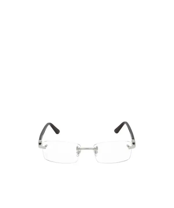 Cartier Rectangular Rimless Eyeglasses - White