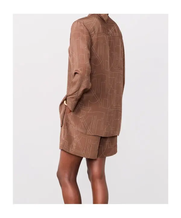 Officine Générale Mabelle Printed Long Sleeve Shirt