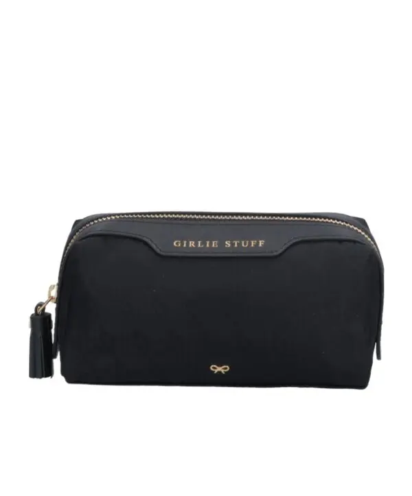 ANYA HINDMARCH Zip-top Make Up Bag - Black