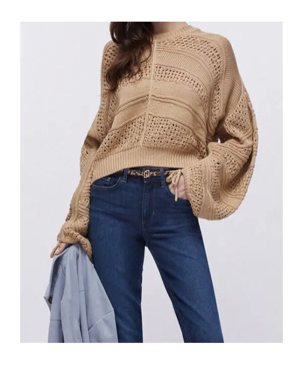 Liu Jo Crochet Jumper With Lace-up Cuffs