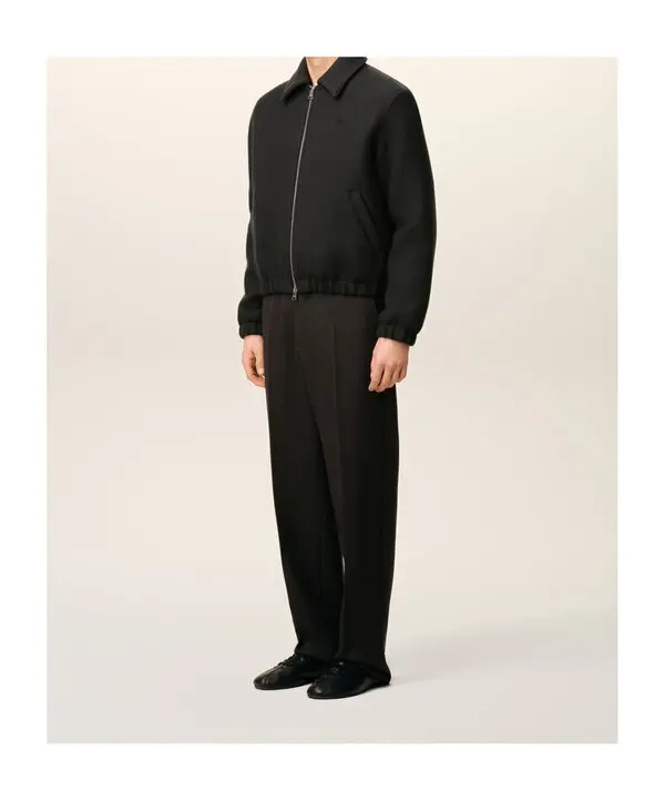 Ami Logo Embroidered Zip-up Jacket - Anthracite