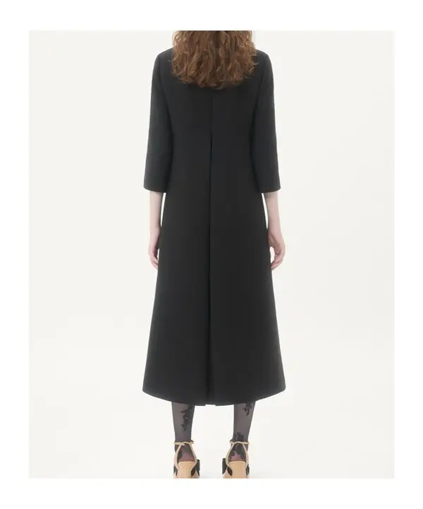 Valentino Garavani Crepe Couture Midi Dress With Embellished Buttons