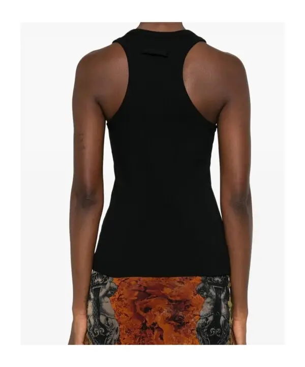 JEAN PAUL GAULTIER Ribbed Tank Top With Piercing Detail