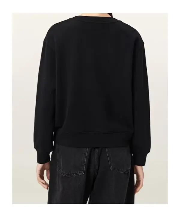 ALLSAINTS Andrea Embellished Heart Crewneck Sweatshirt