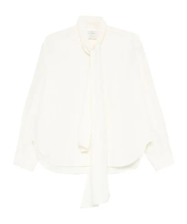 FORTE_FORTE Detachable Bow Shirt