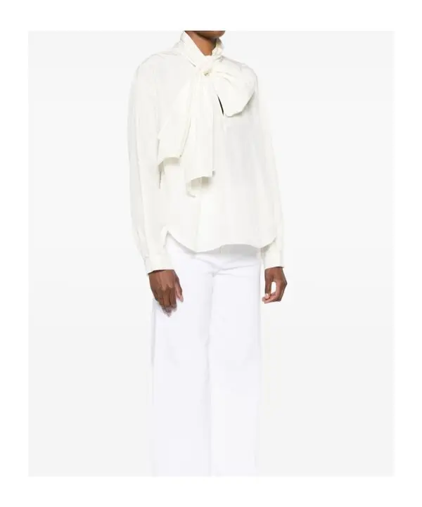 FORTE_FORTE Detachable Bow Shirt
