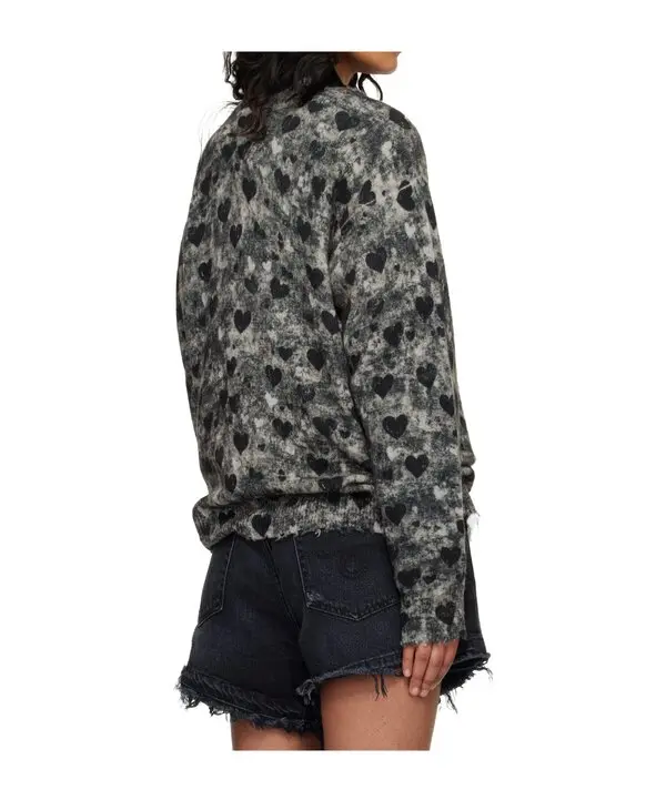 R13 Printed Boyfriend Long-sleeved Sweater