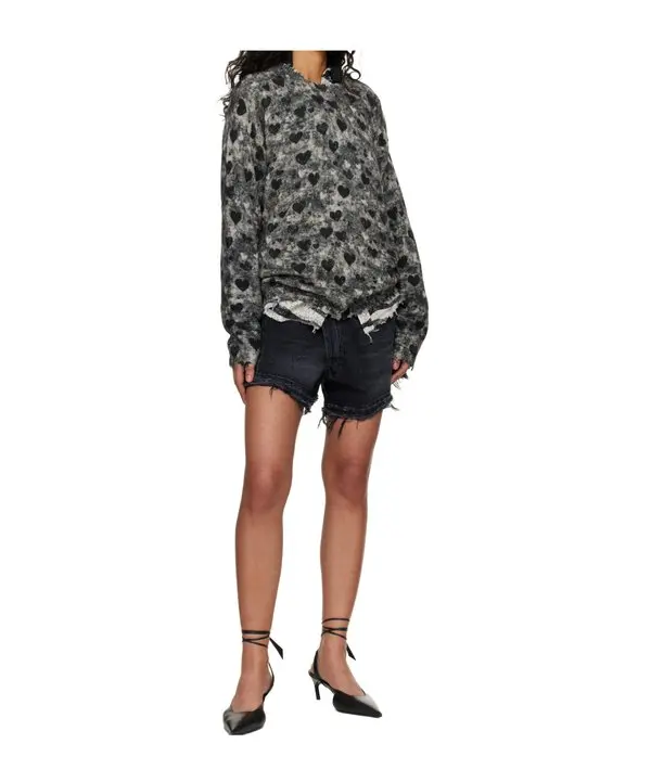 R13 Printed Boyfriend Long-sleeved Sweater