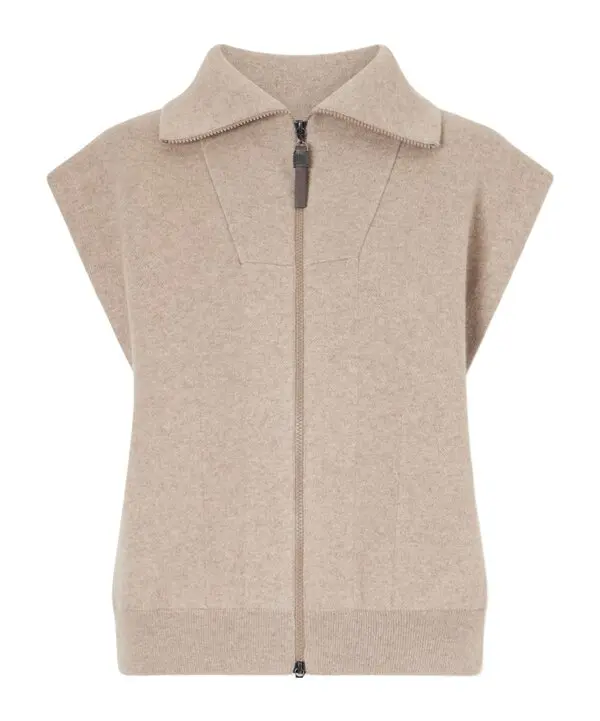 Brunello Cucinelli Zip-up Collared Vest - Brown