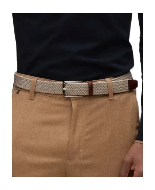 Hugo Boss Boss Woven Braided Belt With Engraved Logo Buckle