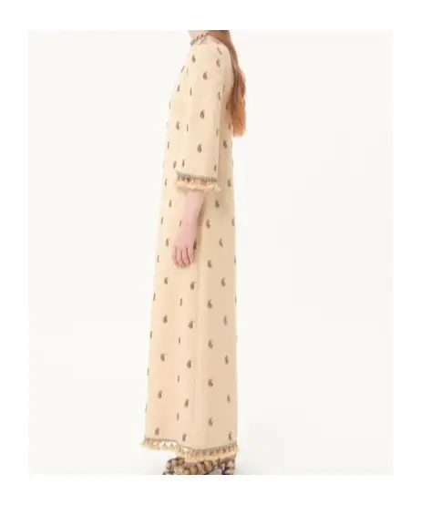 Valentino Garavani Long Embroidered Rustik Silk Dress