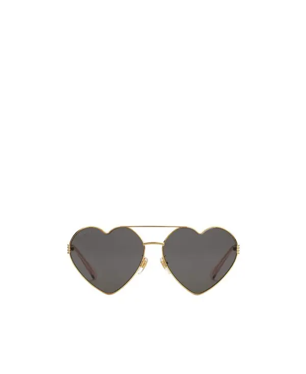Gucci Heart Shaped Frame Sunglasses - Gray