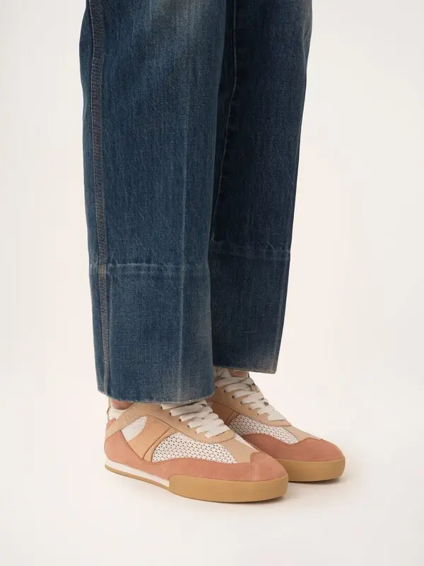 Chloé Kick Lace-up Round Toe Low-top Sneakers - Rosy