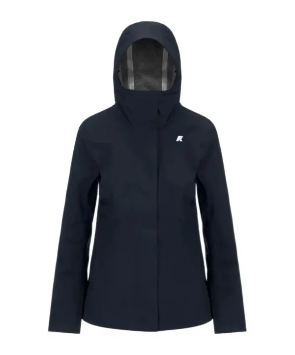 K-WAY Zip-up Hooded Jacket With Pleated Back Detail