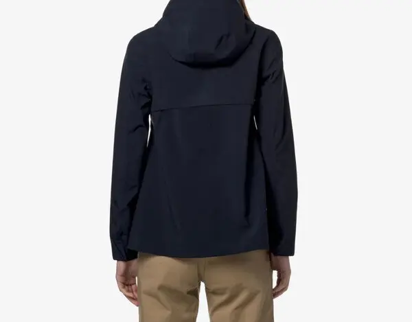 K-WAY Zip-up Hooded Jacket With Pleated Back Detail