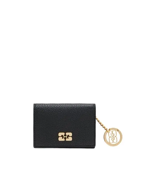 GANNI Flap Card Holder - Black