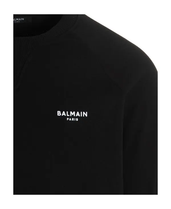 Balmain Logo Print Crewneck Sweatshirt