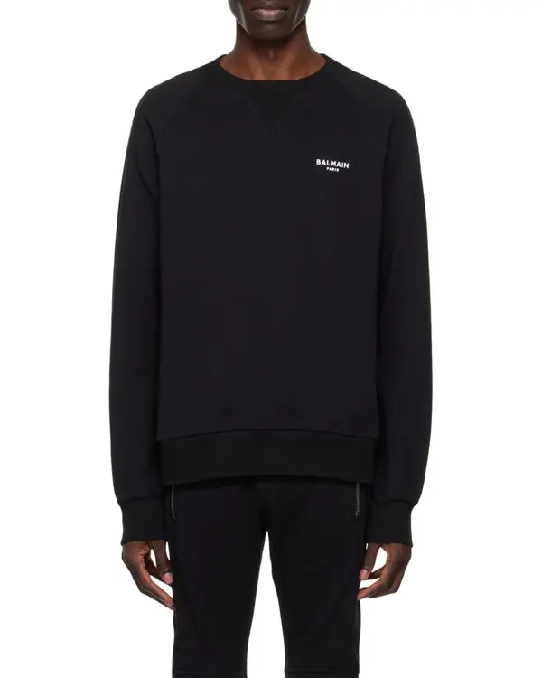 Balmain Logo Print Crewneck Sweatshirt