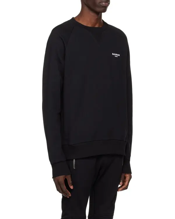 Balmain Logo Print Crewneck Sweatshirt