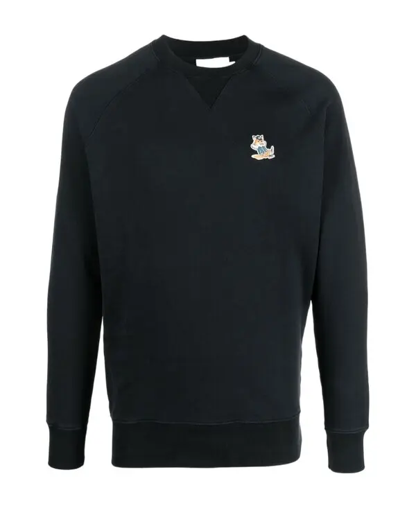Maison Kitsuné Logo Patch Crewneck Sweatshirt