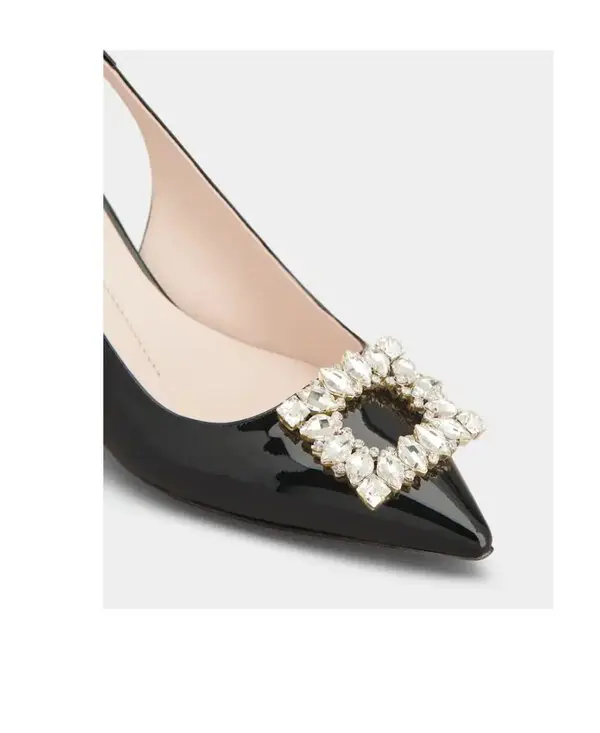 ROGER VIVIER Virgule Buckle Slingback Pumps