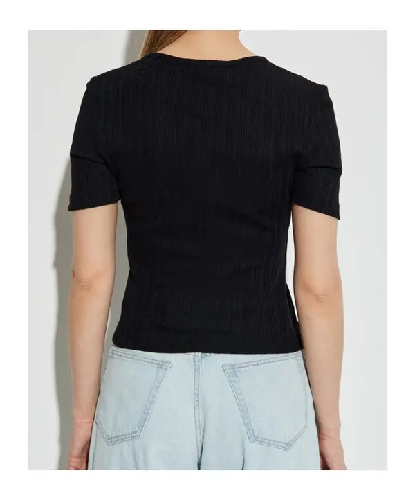 SAMSOE SAMSOE Ribbed Button Cardigan
