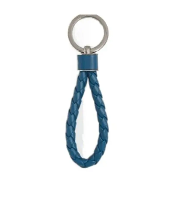 Bottega Veneta Intrecciato Key Ring - Blue