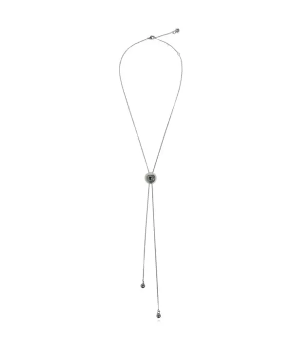 LEMAIRE Cat Eye Rattle Bolo Tie Necklace - Gray