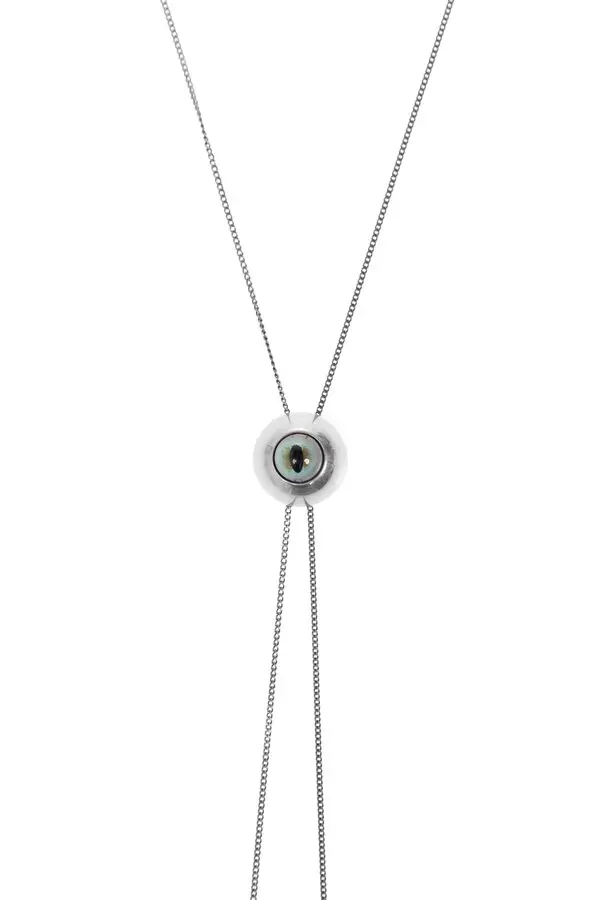 LEMAIRE Cat Eye Rattle Bolo Tie Necklace