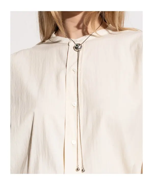 LEMAIRE Cat Eye Rattle Bolo Tie Necklace