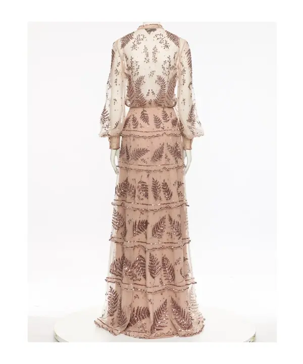 Valentino Garavani Embellished Long-sleeved Dress