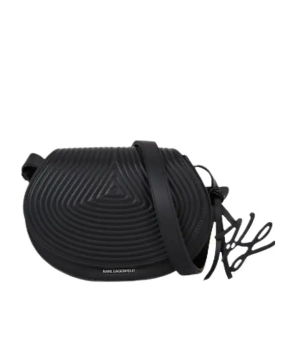 Karl Lagerfeld Saddle Bag With Logo And Shoulder Strap