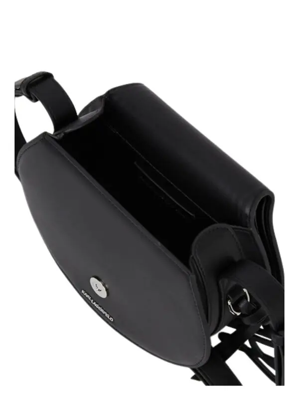 Karl Lagerfeld Saddle Bag With Logo And Shoulder Strap