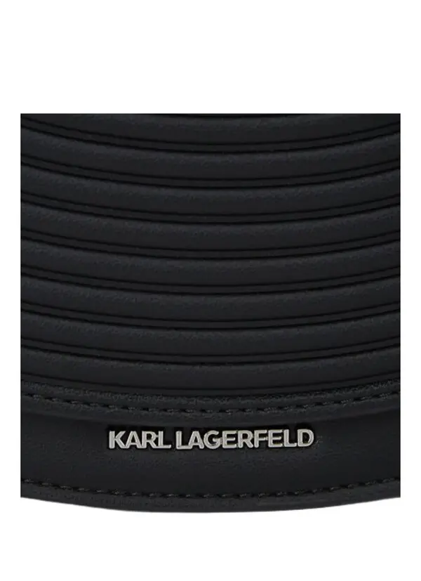 Karl Lagerfeld Saddle Bag With Logo And Shoulder Strap