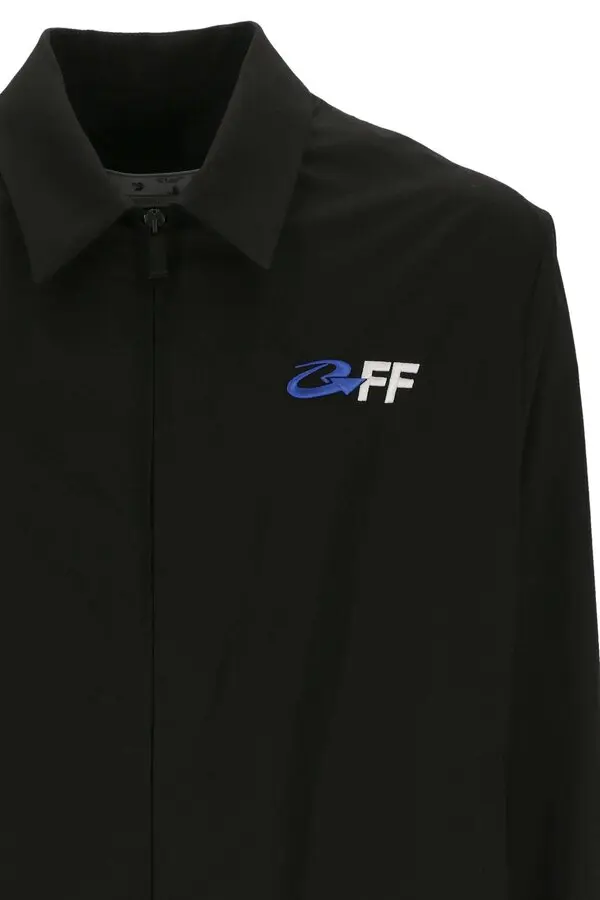 Off-White Zipped Long-sleeved Shirt