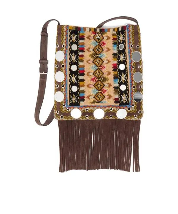 Valentino Garavani Nellcôte Fringed Cross Body Bag - Multicolor
