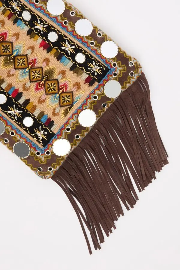 Valentino Garavani Nellcôte Fringed Cross Body Bag - Multicolor