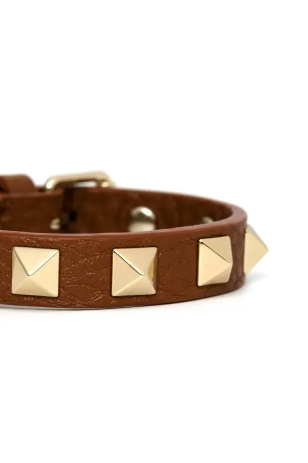 Valentino Garavani Rockstud Leather Bracelet - Brown