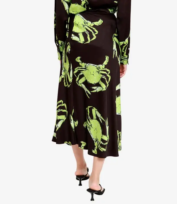 MSGM Printed Crab Motif Wrap Skirt