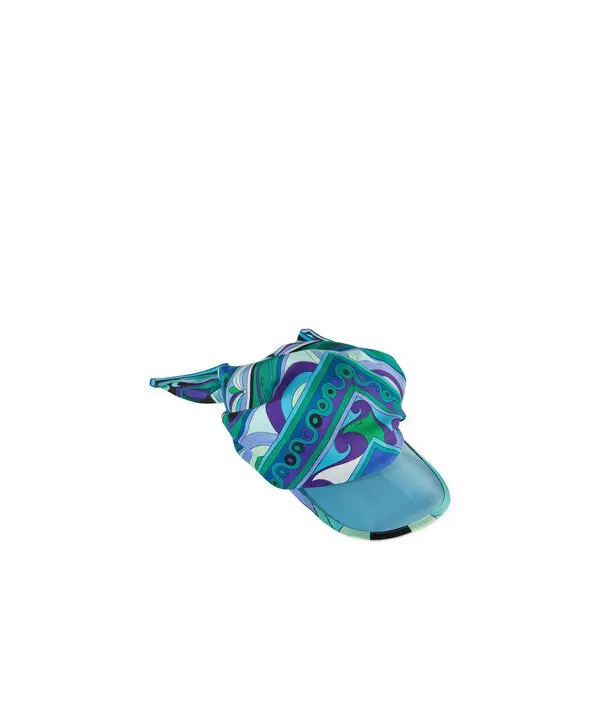 Emilio Pucci Printed Silk Twill Cap - Blue