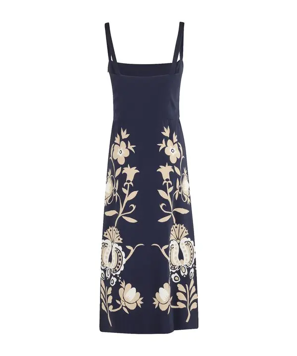 La DoubleJ Floral Pattern Midi Dress