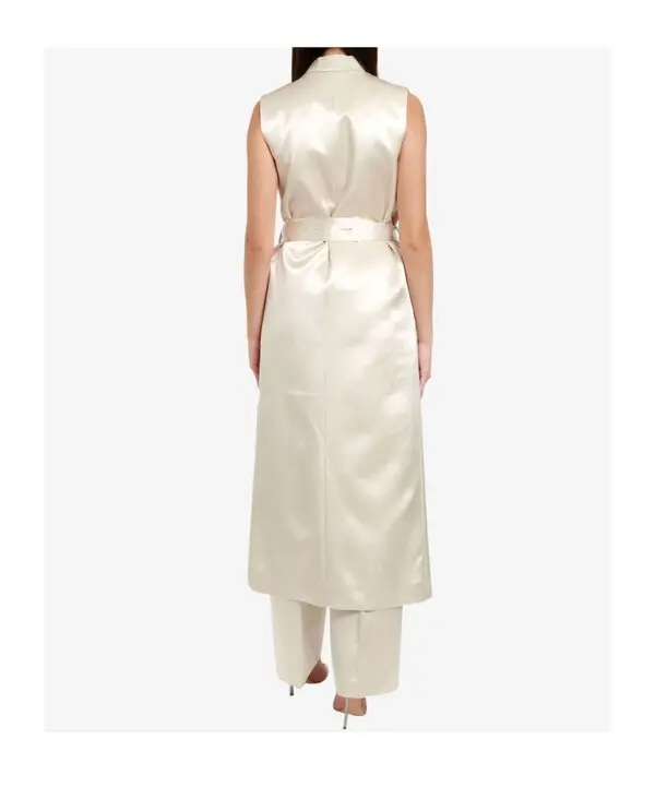 Philosophy Di Lorenzo Serafini Sleeveless Long Button-front Jacket