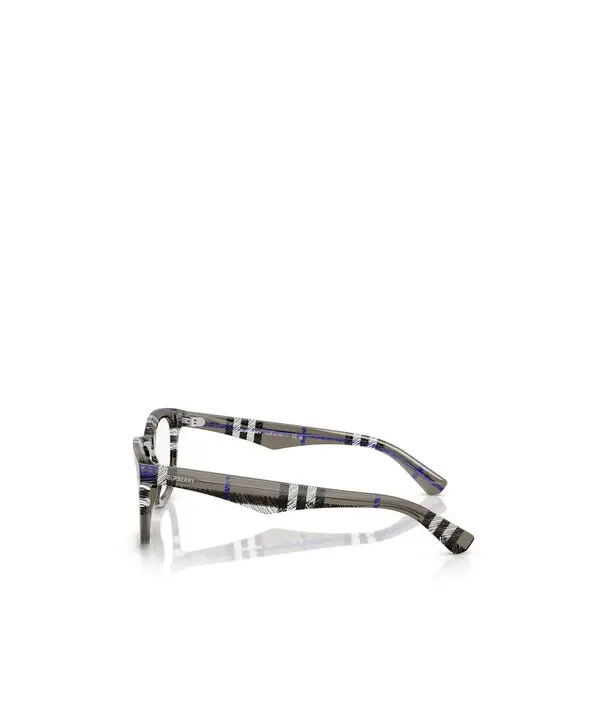 Burberry Square Frame Eyeglasses With Plaid Pattern